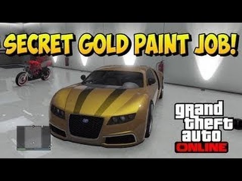 GTA 5 Online - Secret GOLD Paint Color! - GOLD CARS! (GTA 5 Glitches ...