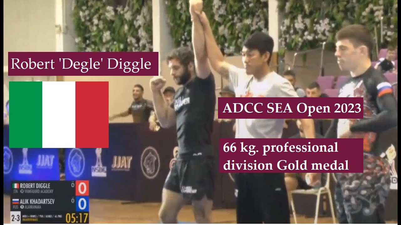 Robert 'Degle' Diggle ADCC Southeast Asia Open pro division 66 kg gold ...