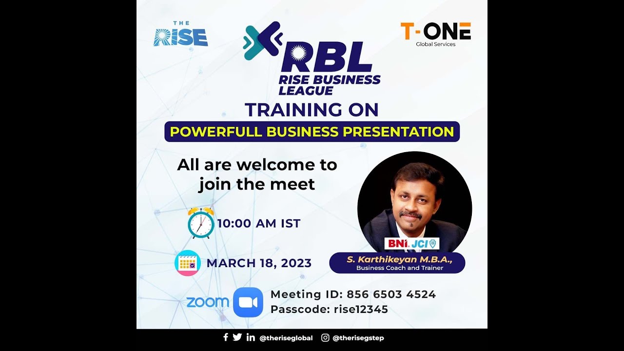 The Rise Business League - March 2023 - Live - YouTube