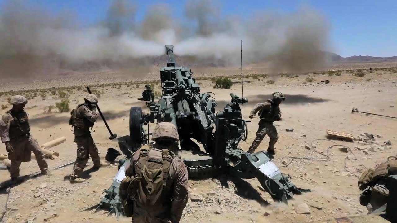 Marines Fire M777 Howitzer - ITX 4-24 - YouTube