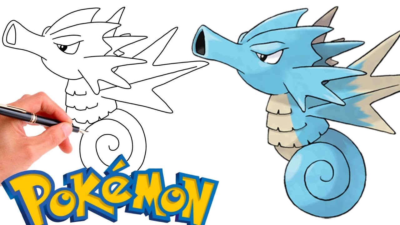 How To Draw SEADRA POKEMON #117 | Generation 1 - YouTube