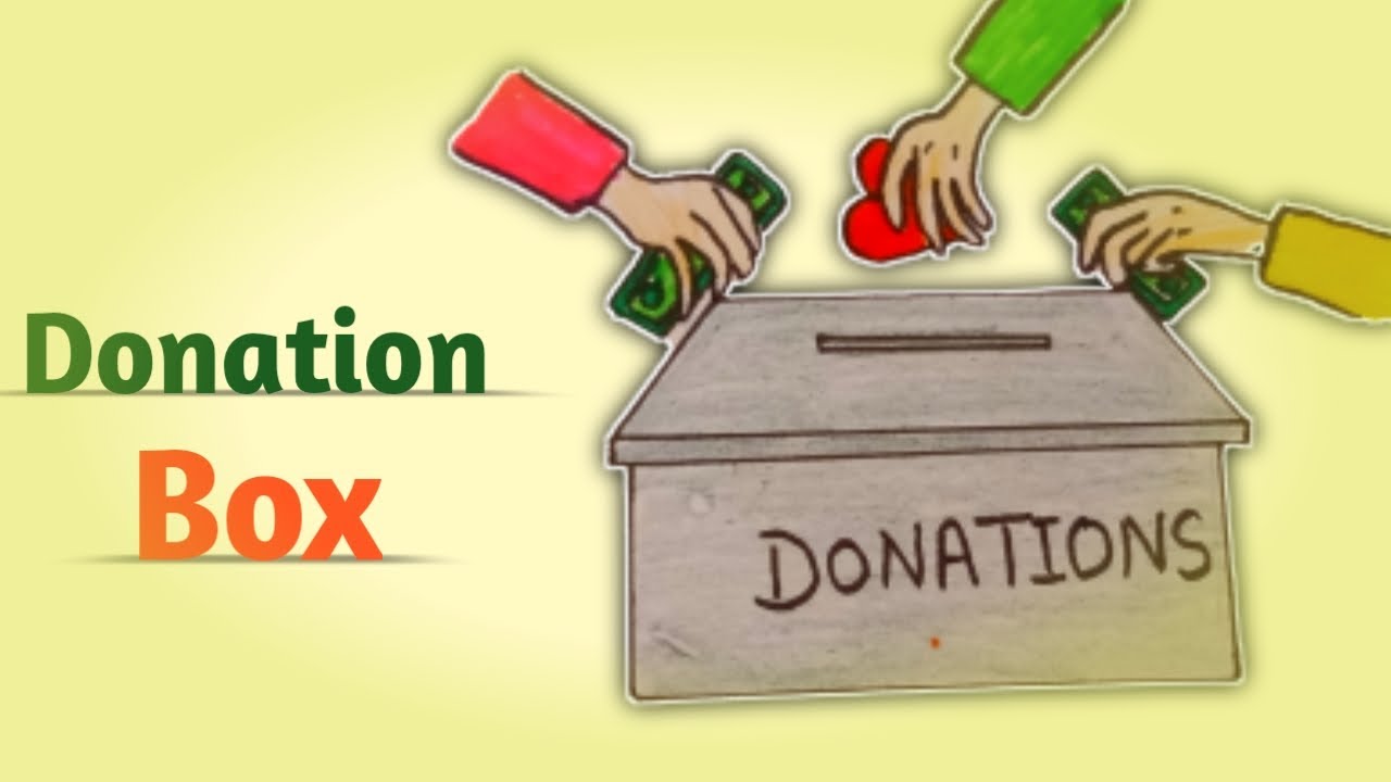 How to draw donation box | easy drawing| step by step 2022 - YouTube