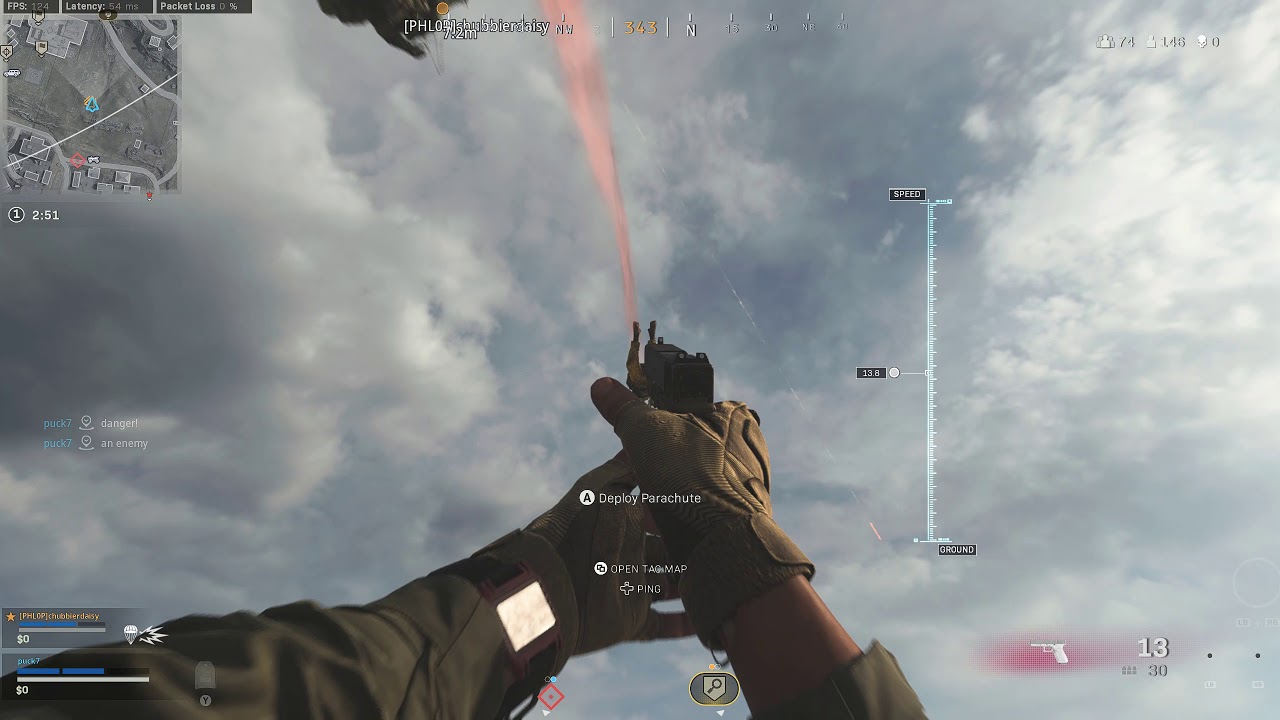 COD Warzone clip: I deal 27/200 damage to player dropping in and I get ...