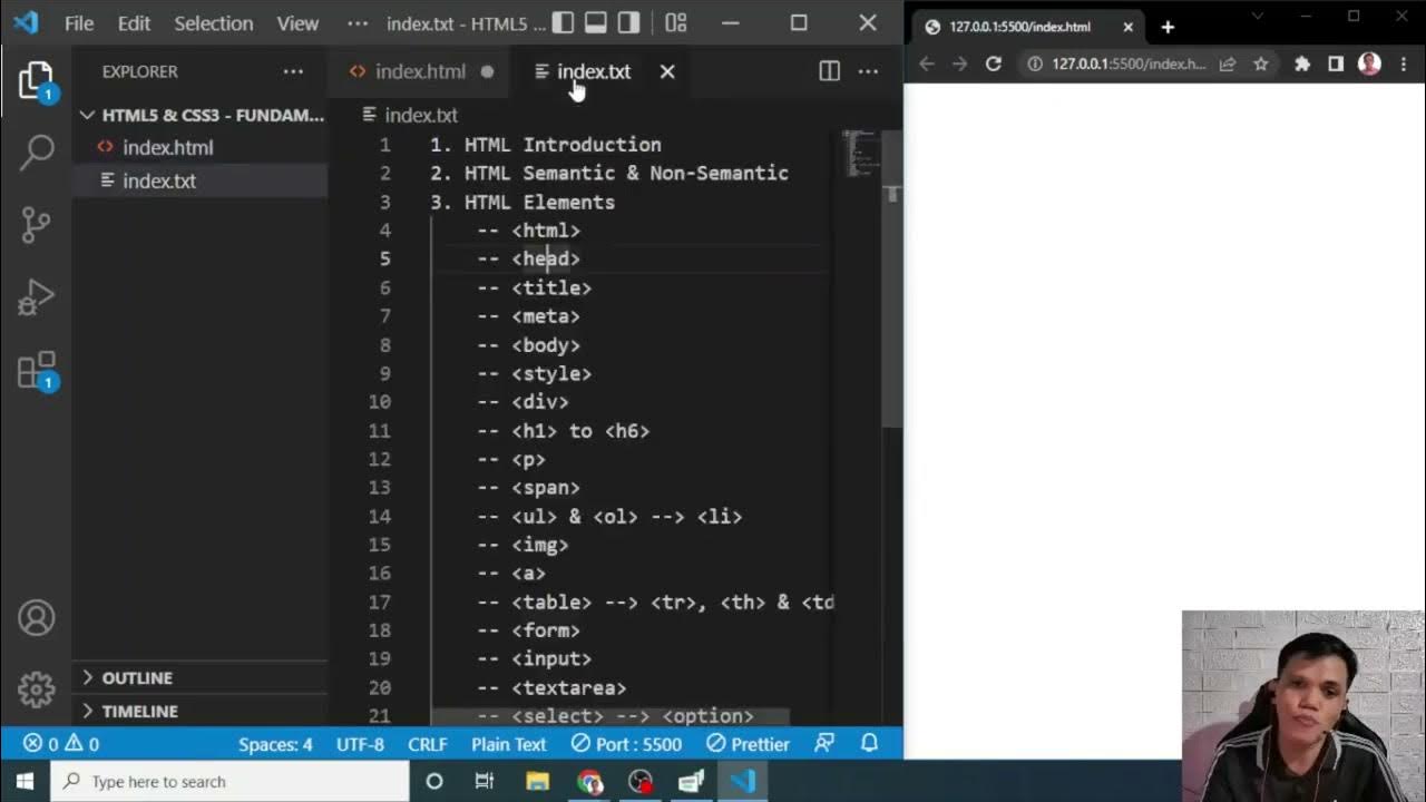 Basic Html5 And Css3 Part 1 Tagalog Youtube