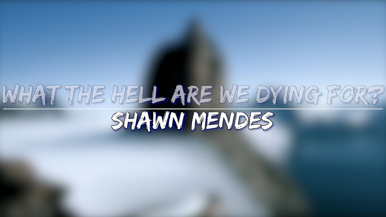 Shawn Mendes - What The Hell Are We Dying For? (Lyrics) - Full Audio, 4k Video - YouTube