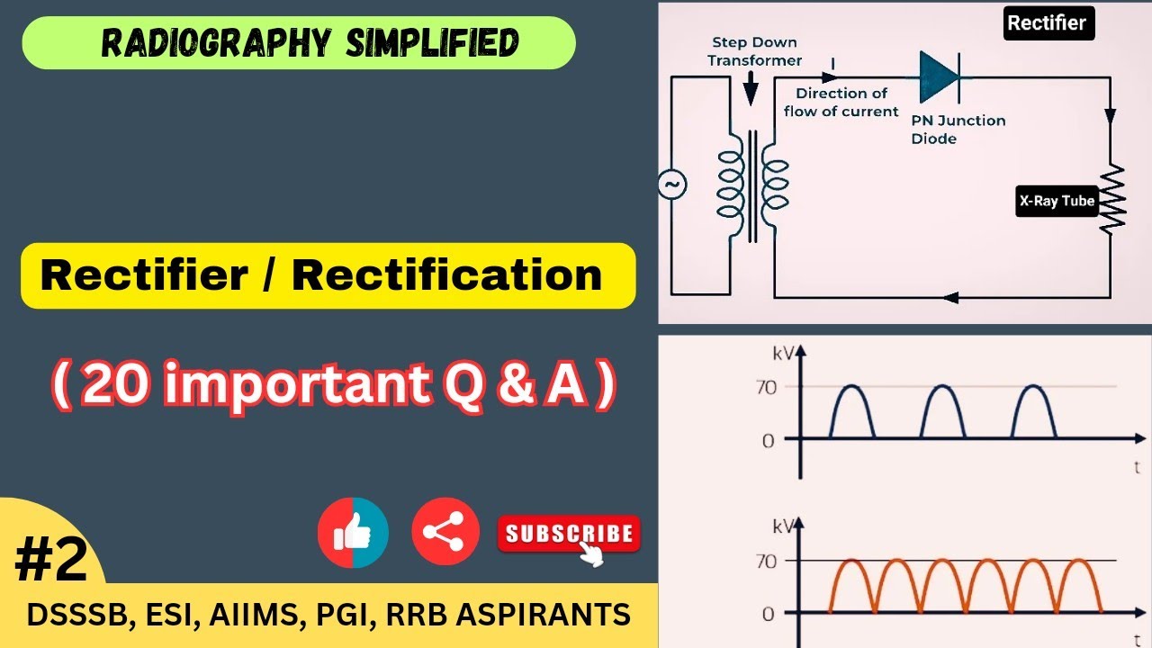Rectifiers / Rectification ll 20 important Q&A #2 ll DRT ll BRT ll ...