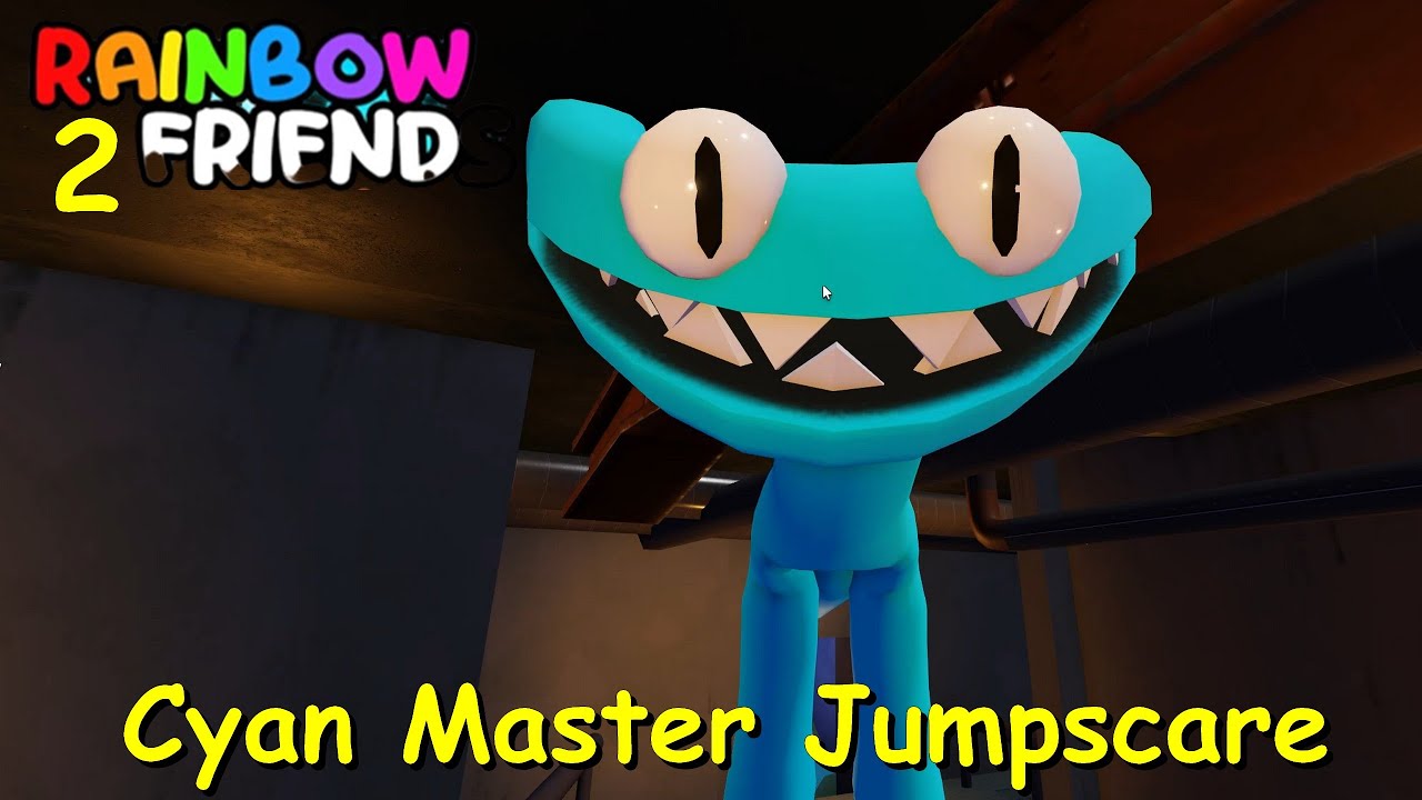 Rainbow Friends 2 (Cyan Jumpscare) - Roblox Game - YouTube