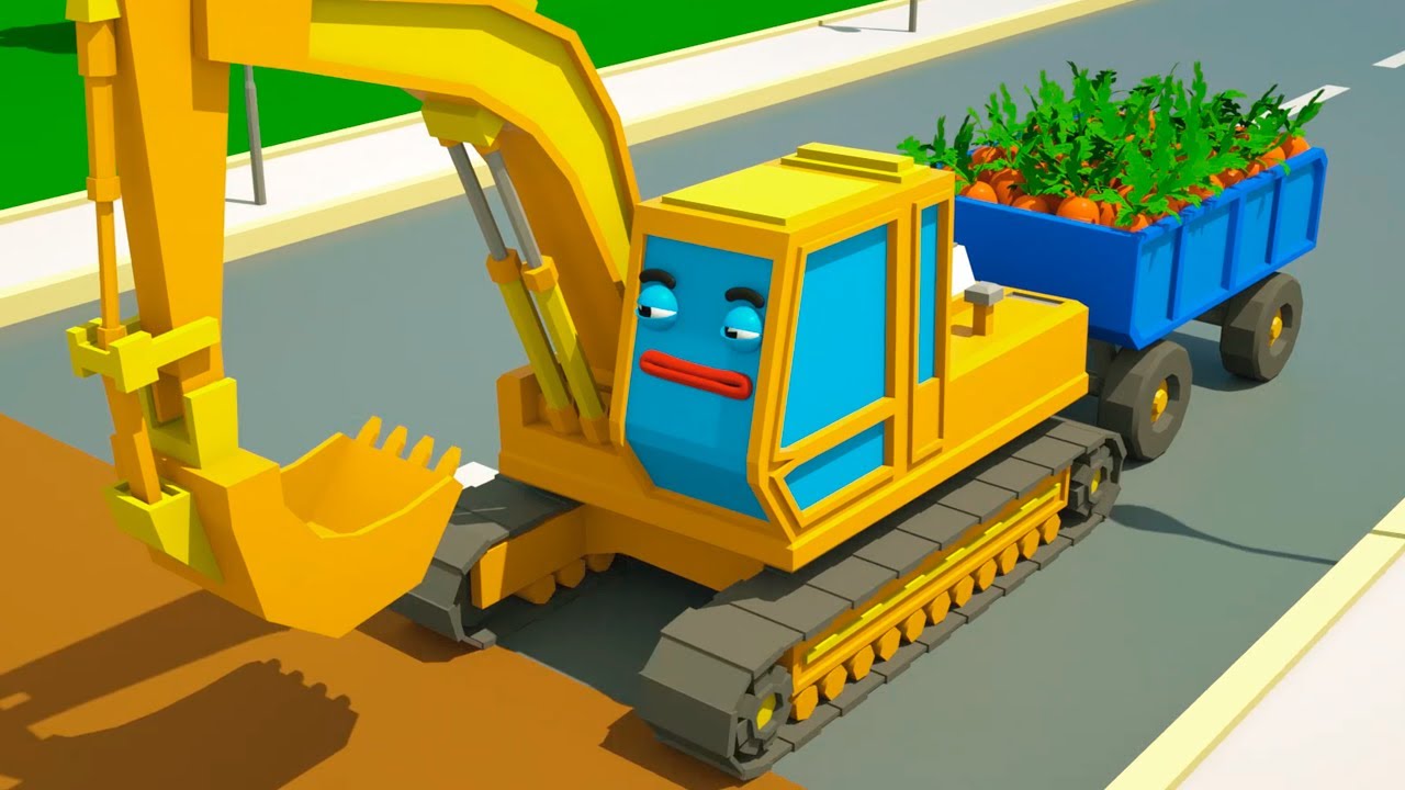 Pelleteuse VS Dépanneuse Cars Town - Dessins animés pour les enfants ...