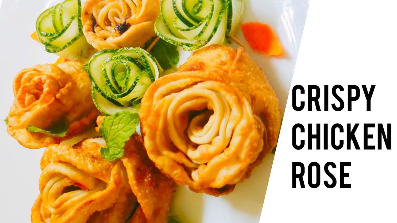 Crispy Chicken Rose Snack - YouTube