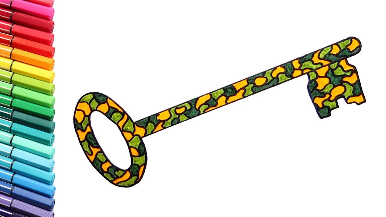 Drazwing a Key For Babies and Children How to Draw And Color Learning ...