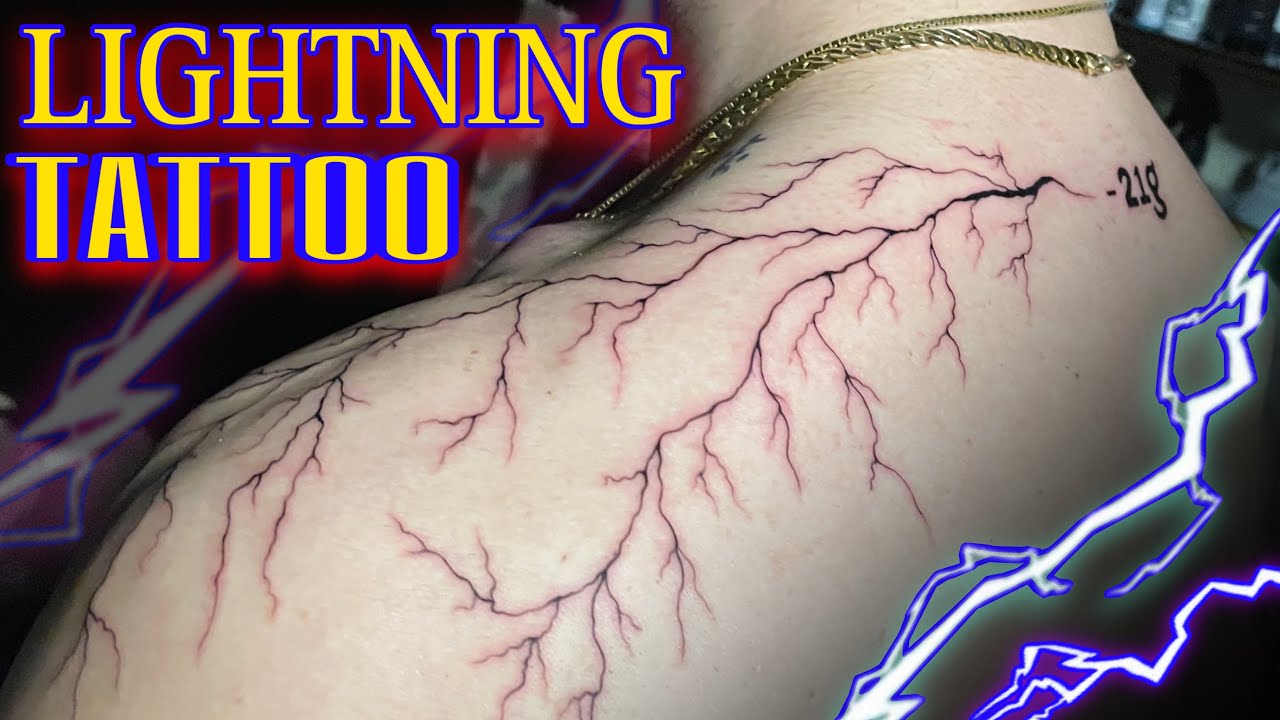 How to do Freehand Tattoo ? | lightning tattoo | tutorial tattoo - YouTube