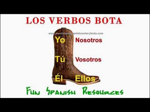 Fun Spanish Resources (Los verbos Bota) - YouTube