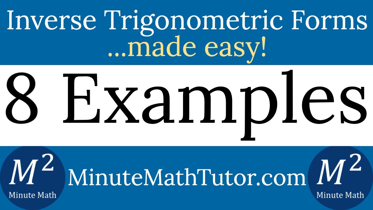 Integration - Inverse Trigonometric Forms | 8 Examples - YouTube