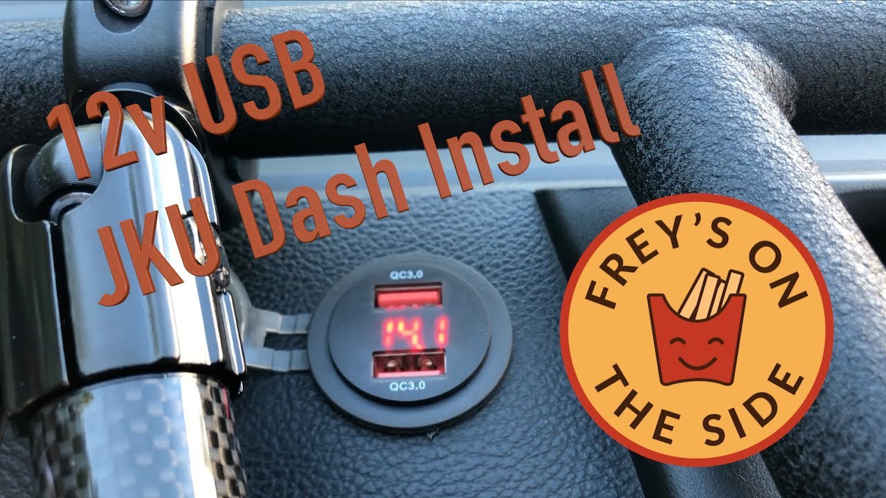 Install 12v USB port on dash of 2012 Jeep Wrangler Unlimited (JKU ...