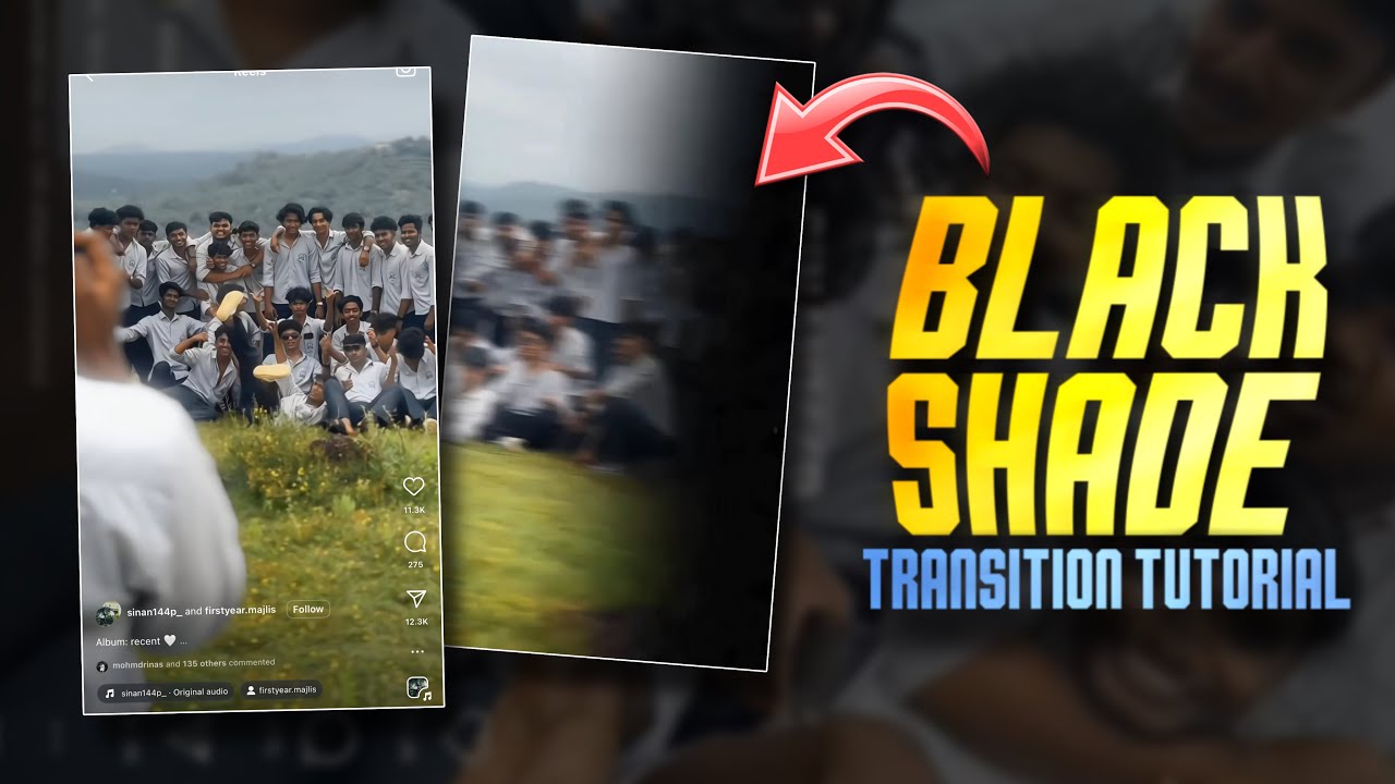 NEW TRENDING BLACK TRANSITION EFFECT TUTORIAL | NEW TRENDING REELS ...