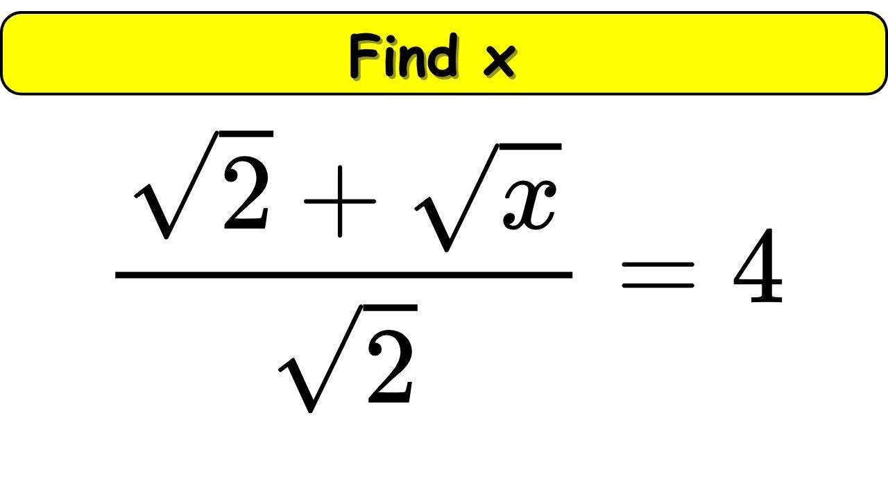 Find x | Algebra Challenge Problem | Math for Competitive Exams - YouTube