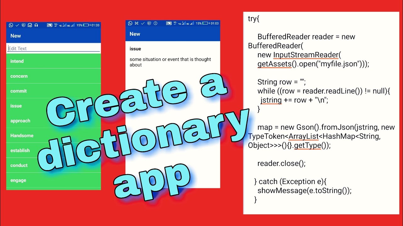 Dictionary App Using Json File Sketchware And AIDE YouTube Dictionary App Using Json File Sketchware And AIDE YouTube