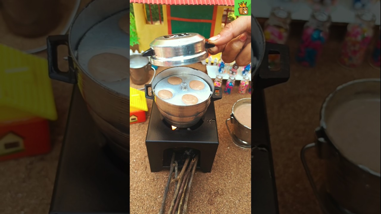 Miniature kambu Idli ll Miniature idli recipe #mini #minikitchen #doll ...