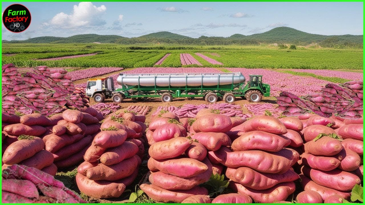 How Japanese farmers grow and harvest sweet potatoes | Processing of ...