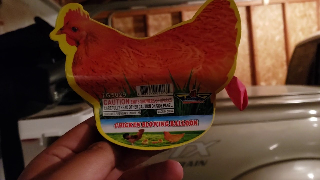 Chicken Blowing Balloon Firework by Topgun Fireworks - YouTube