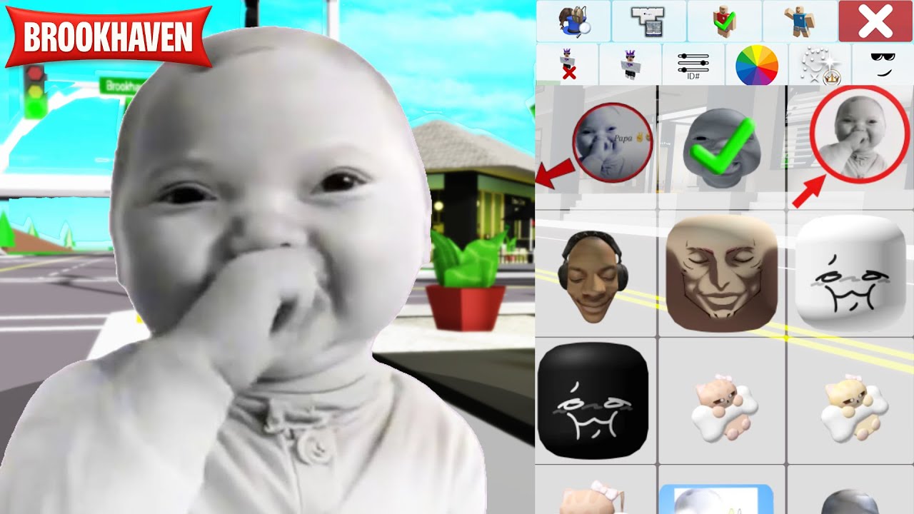 How to Make AI BABY HOLDING LAUGH MEME in Brookhaven - YouTube