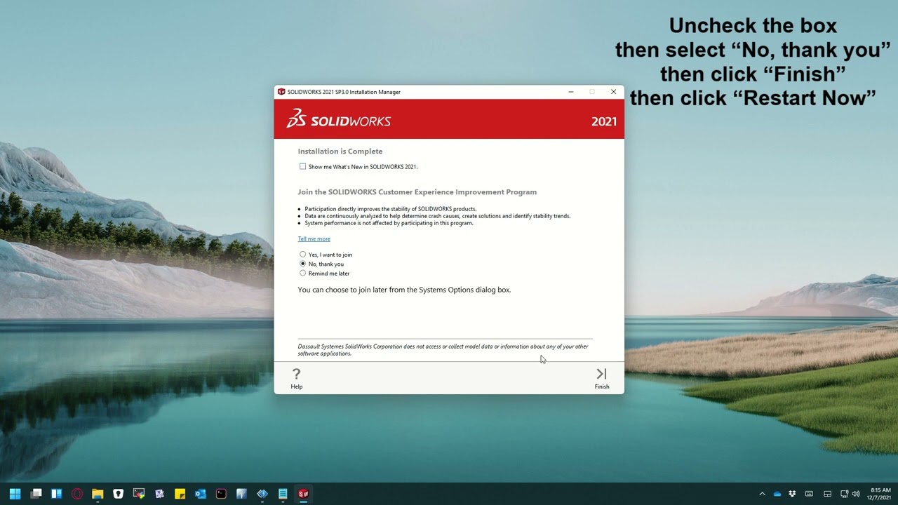 SolidWorks Download and Installation Instructions on Windows 10 11 ...