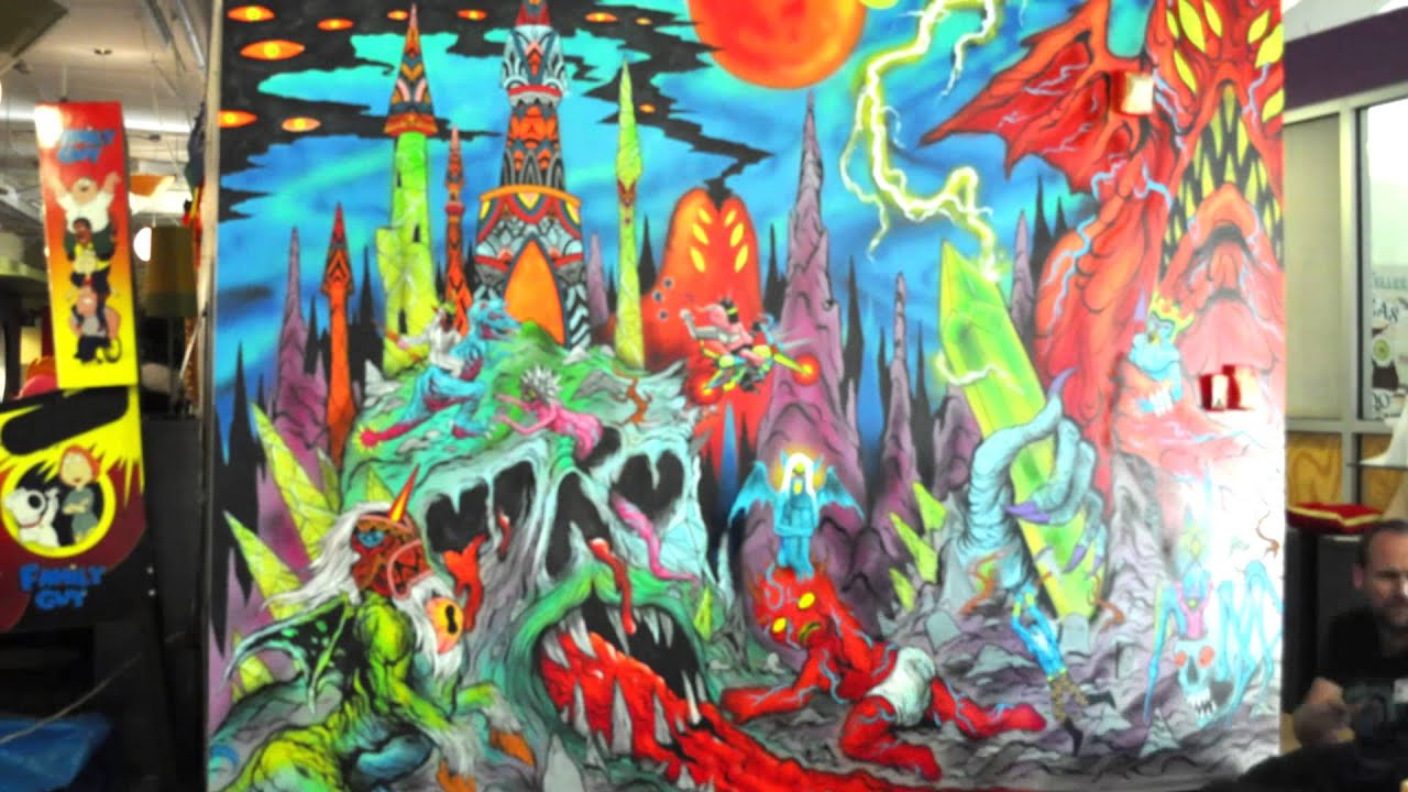 SKINNER // Adult Swim Mural-Timelapse - YouTube