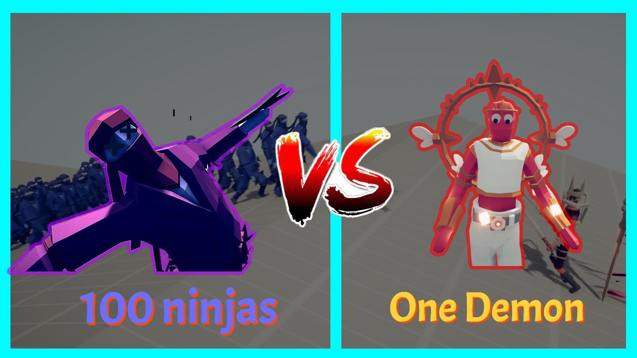 100 ninjas vs DEMON - Totally Accurate Battle Simulator TABS - YouTube