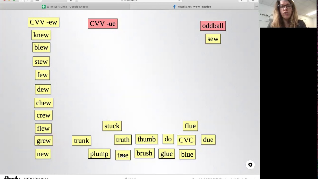 WTW Word Pattern Sort 21 Lesson - YouTube