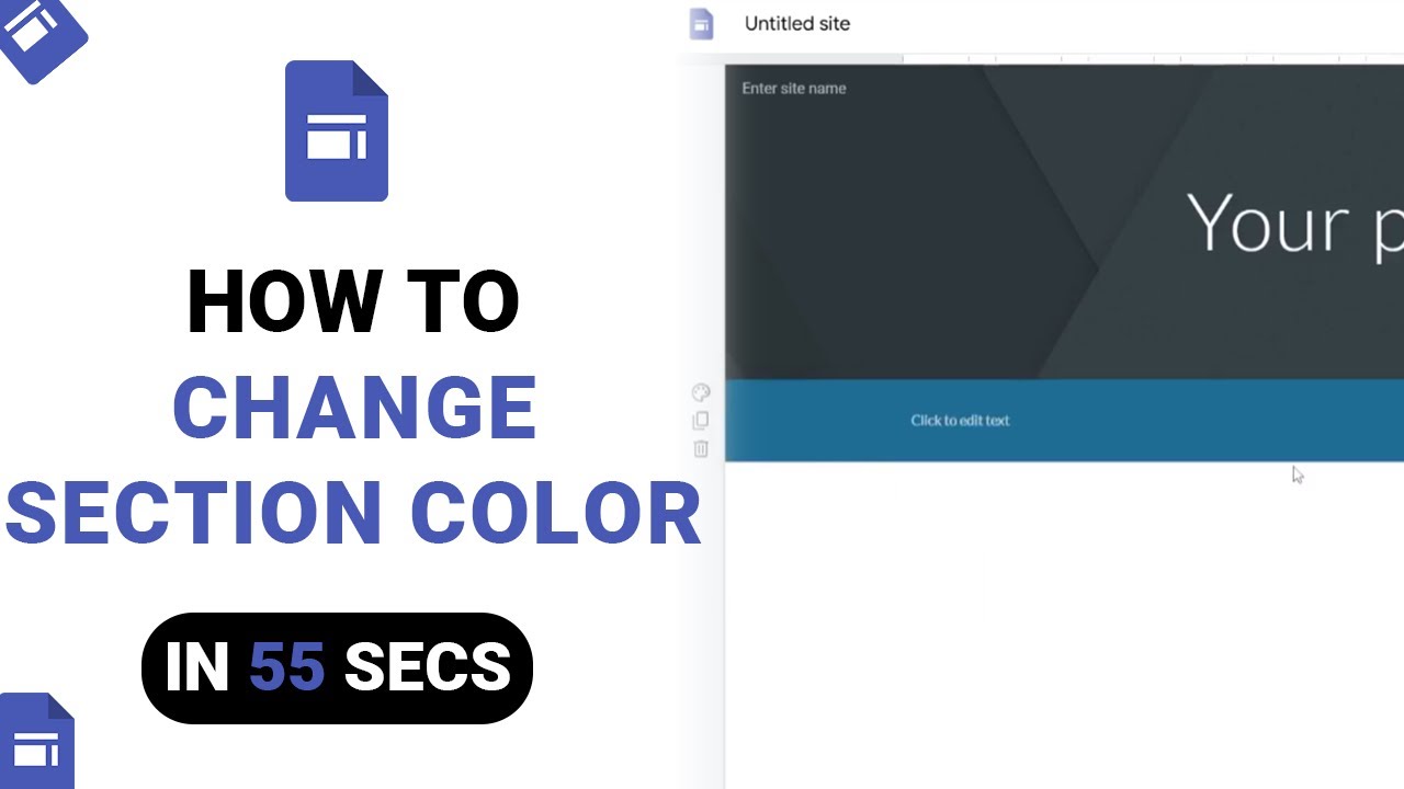 How to Change Section Color on Google Sites [NEW] - YouTube