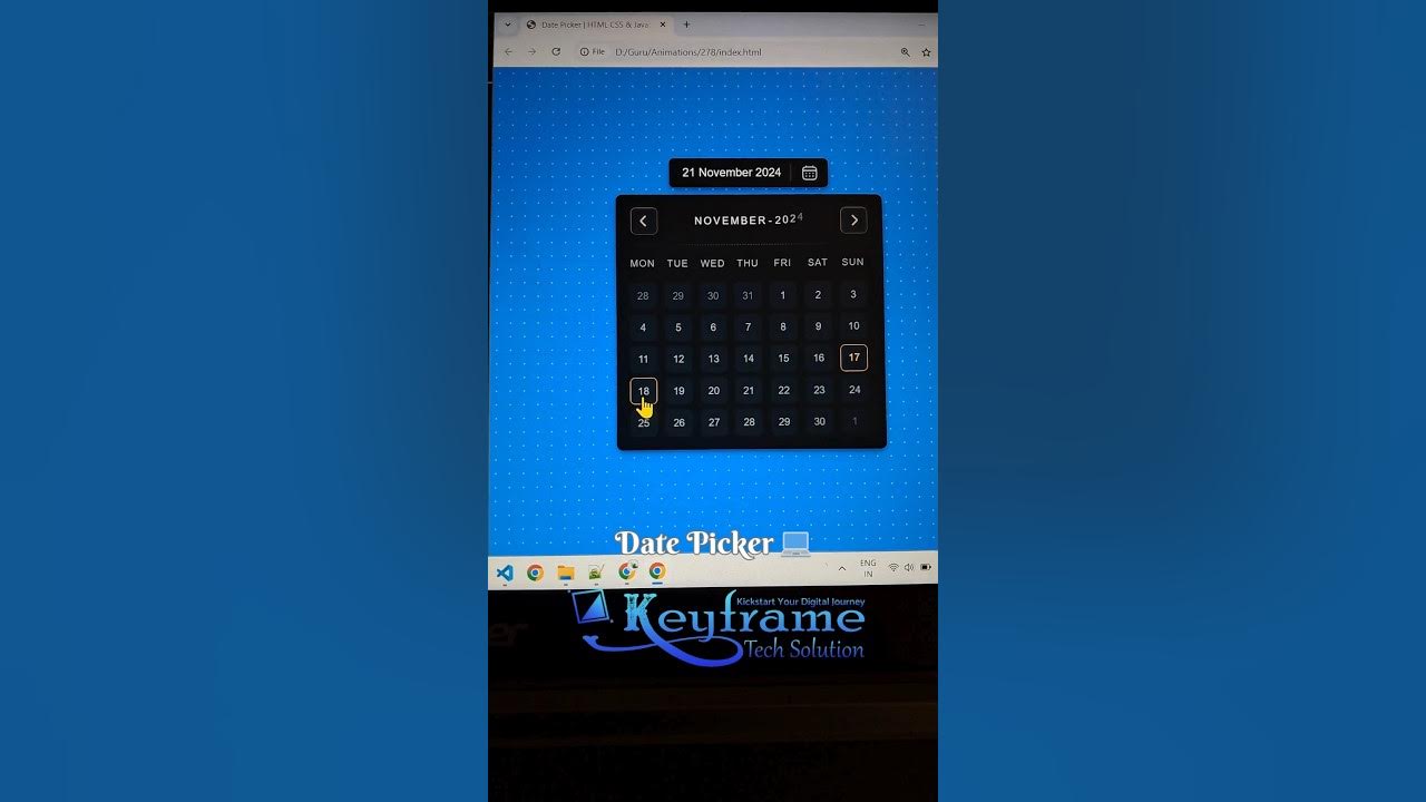 Date picker | HTML CSS & JavaScript - YouTube