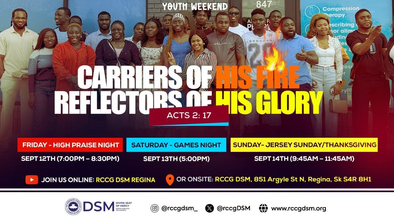 RCCG DSM REGINA || YOUTH WEEKEND JERSEY SUNDAY SERVICE || SEPTEMBER ...