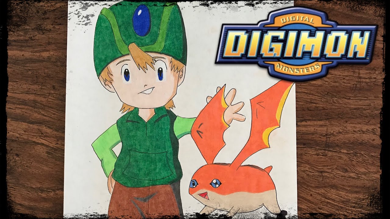 Speed Drawing Digimon: T.K and Patamon - YouTube