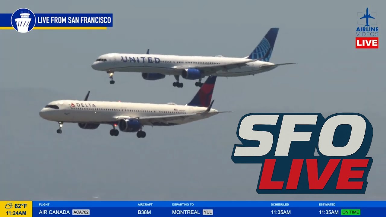 🔴LIVE San Francisco (SFO) Airport Action! (May 22nd, 2025) - YouTube