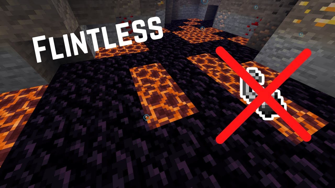 2x1 Flintless Magma Ravine Nether Portal. - YouTube