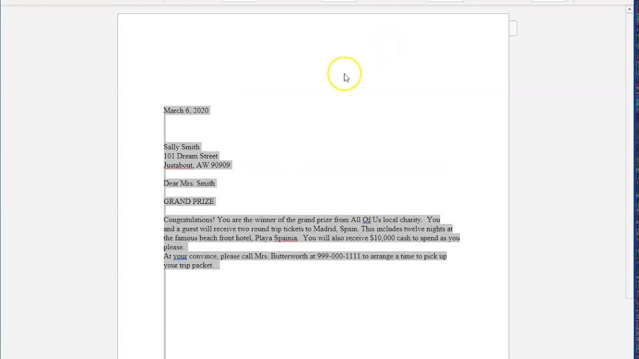 Letter Tutorial - YouTube
