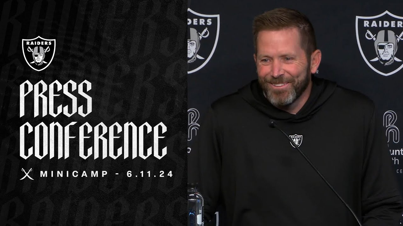 Scott Turner, Rob Leonard and Edgar Bennett Presser - 6.11.24 | Raiders ...
