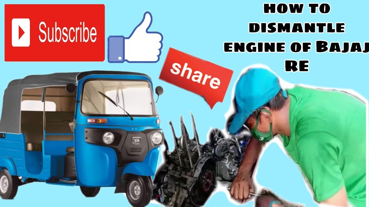 How to dismantle engine of Bajaj RE? - YouTube
