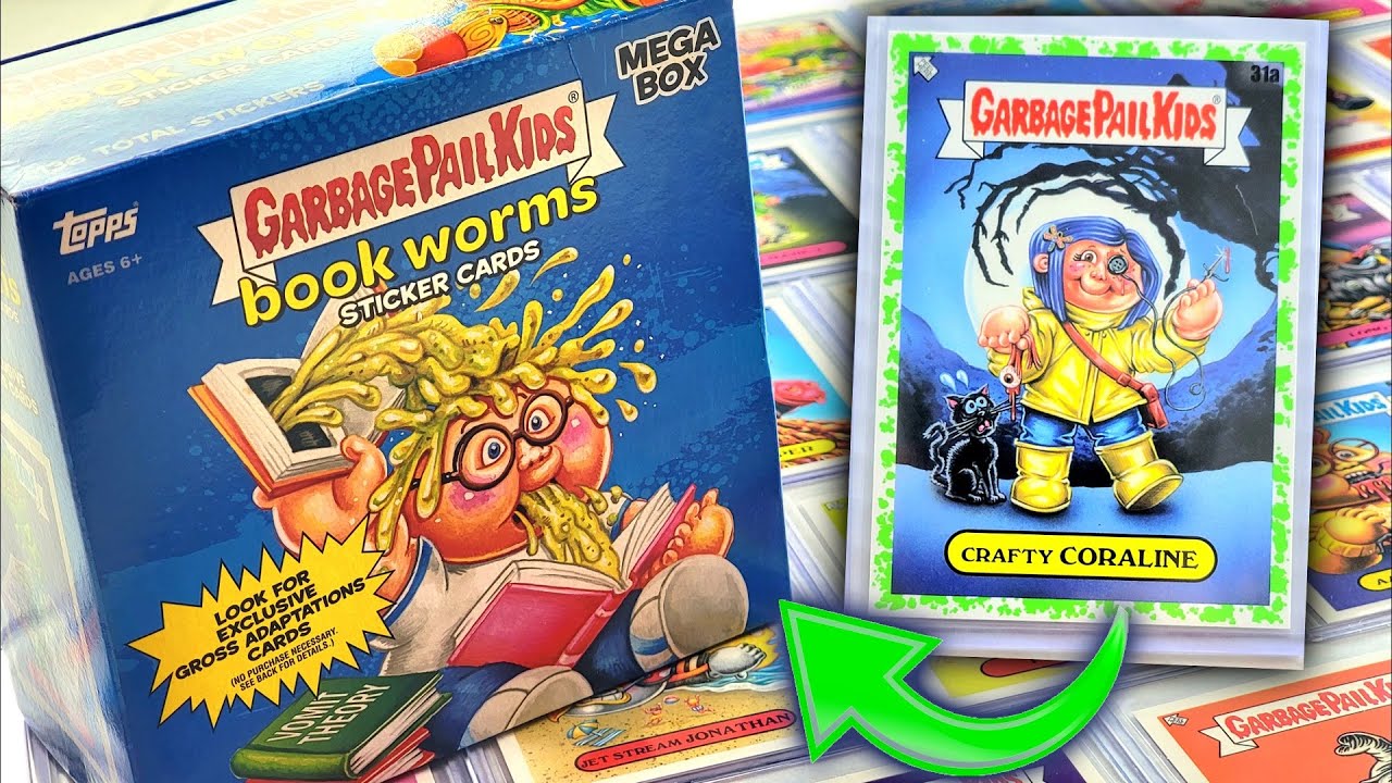 GARBAGE PAIL KIDS ! OPENING A MEGA BOX of BOOKWORMS STICKERS 17 PACKS ...