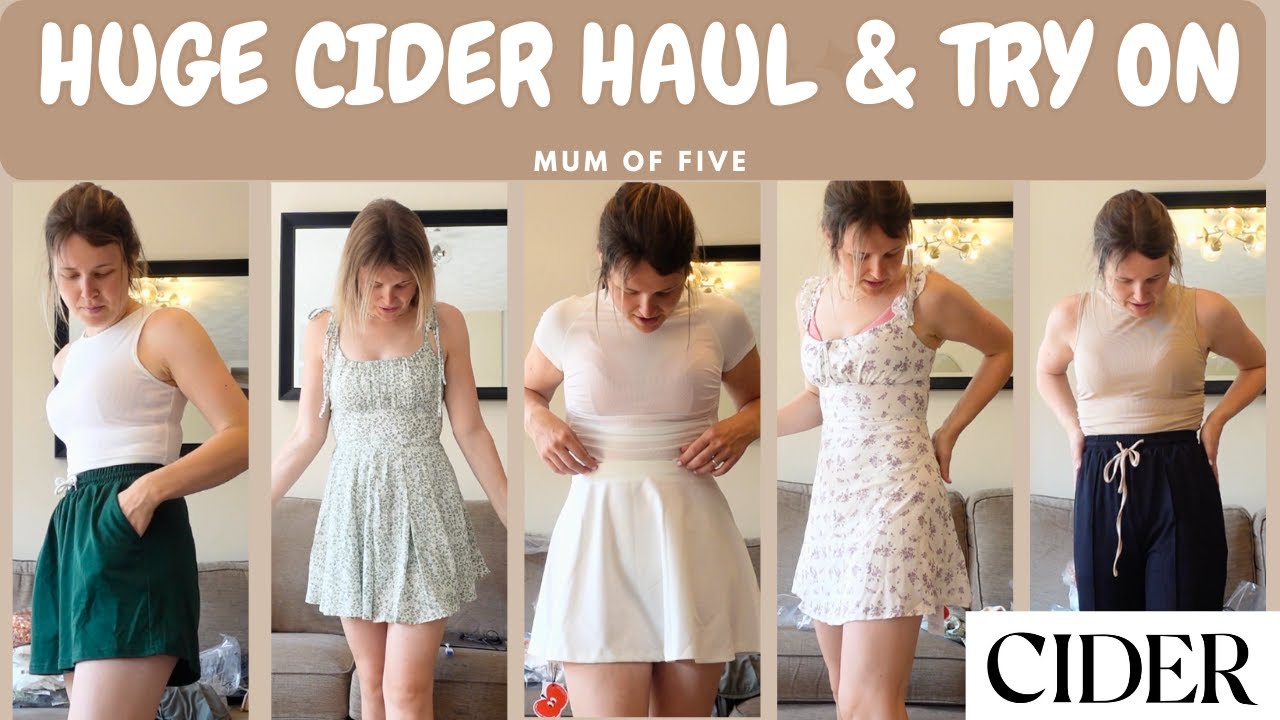 HUGE CIDER CHATTY TRY ON HAUL| summer, lounge, everyday outfits, size 8, mum of 5 - YouTube
