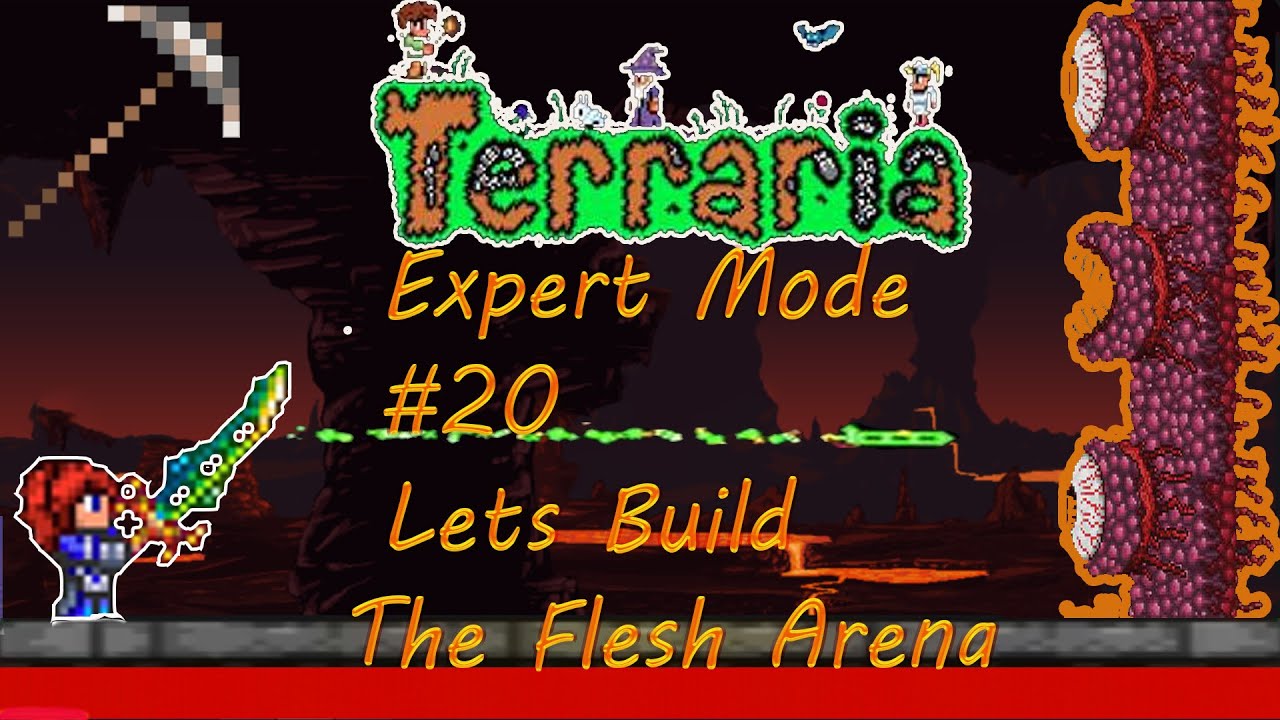 Terraria Expert Mode #20 Lets Build Flesh Arena - YouTube