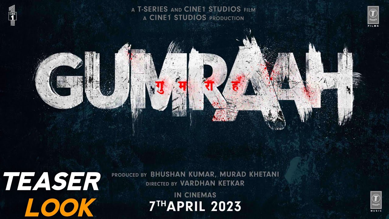Gumraah Movie Official Teaser Look Poster | Aditya Roy Kapoor | Mrunal ...