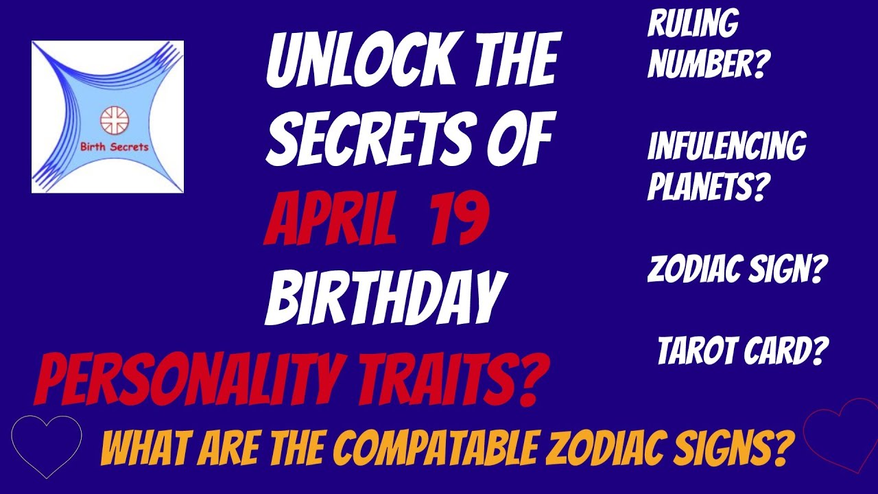 April 19 birthday personality and compatibility #zodiac #astrology # ...