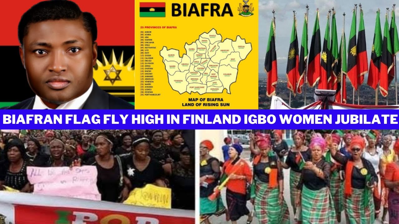 Biafra Flag Is Flying So High In Finland, Igbo Women Jubilating Over Biafra Independence ...