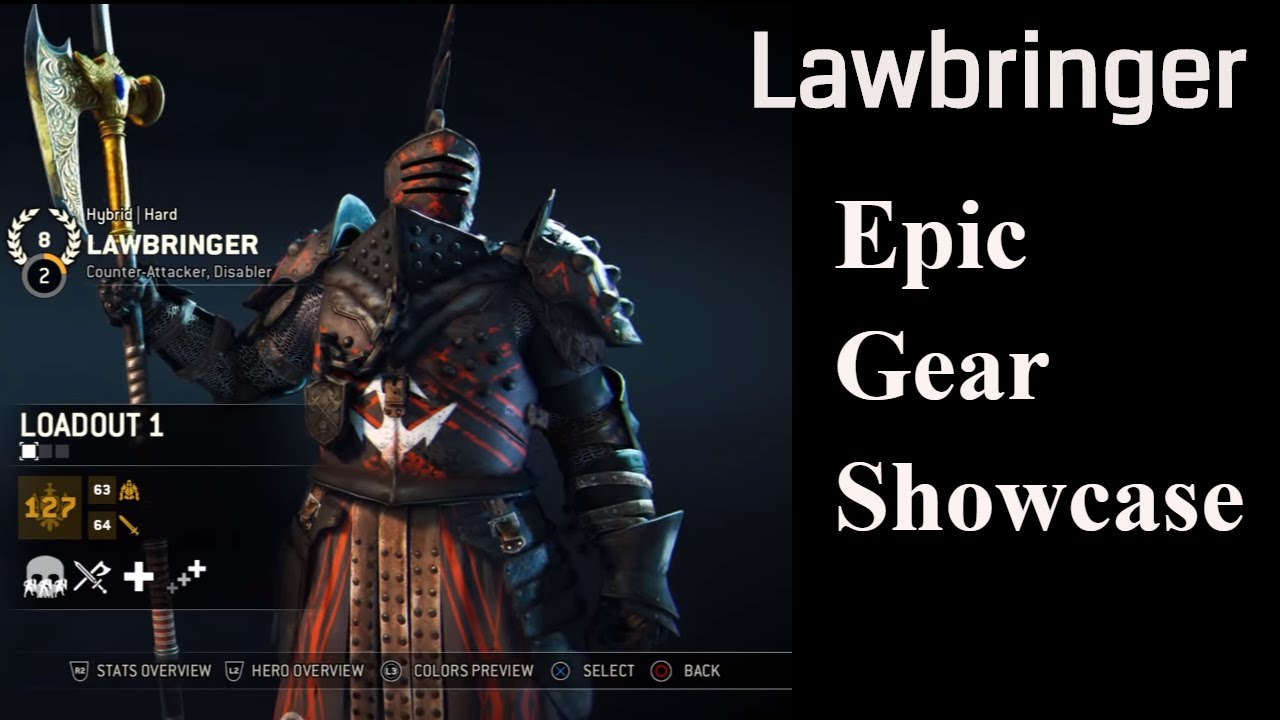 For Honor - Lawbringer New Gear System & Epic Gear Showcase - YouTube