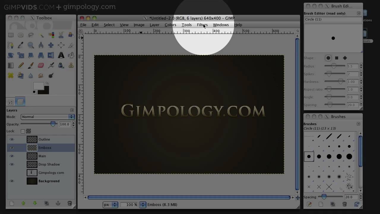 GIMP Tutorial: Gold Text Effect How To! [HD] - YouTube