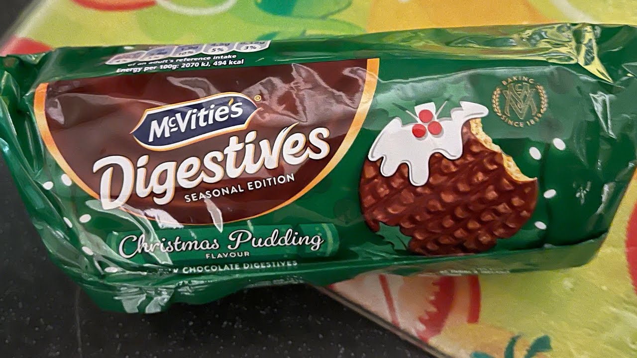 Christmas Pudding Flavour Mcvities Chocolate Digestive’s - YouTube