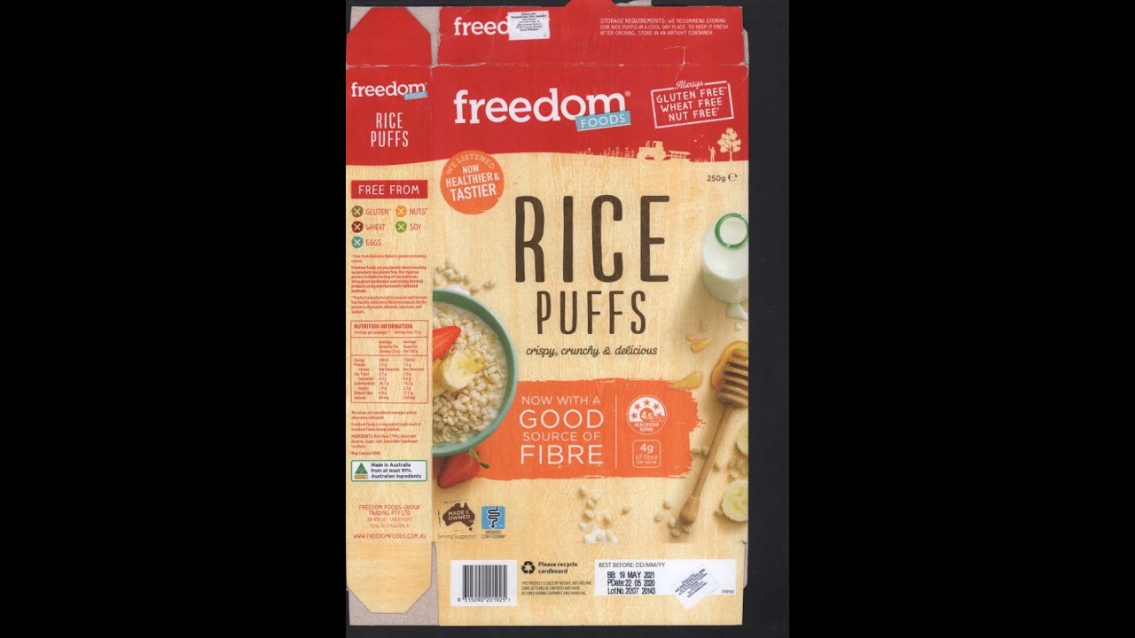 200522 freedom foods Rice Puffs - YouTube