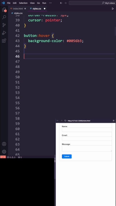 Html Forms Mastery Crafting Custom Form Styles In 60 Seconds 📝 Shorts Webdesign