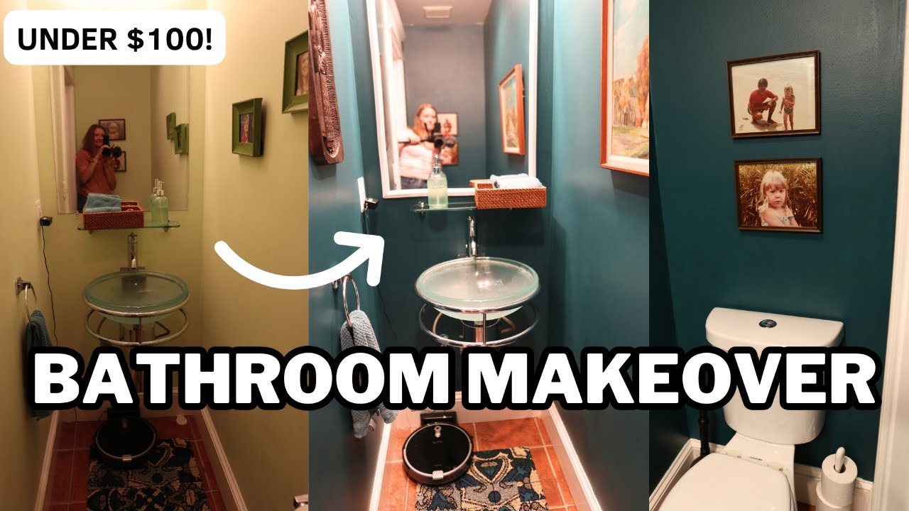 TOTAL GUEST BATHROOM REFRESH (on a budget!) | Transforming my tiny ...